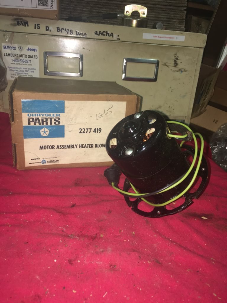 NOS Mopar Heater Blower Motor 1962-5 Plymouth & Dodge B Body - Hiltop ...